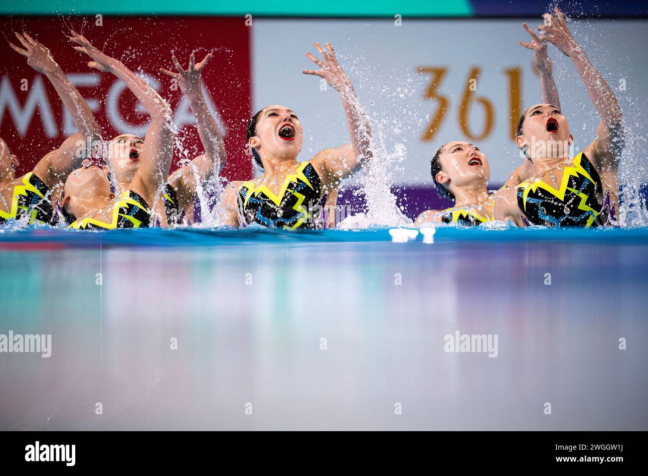 Doha, Qatar. 05th Feb, 2024. Athletes of Japan team compete in the ...