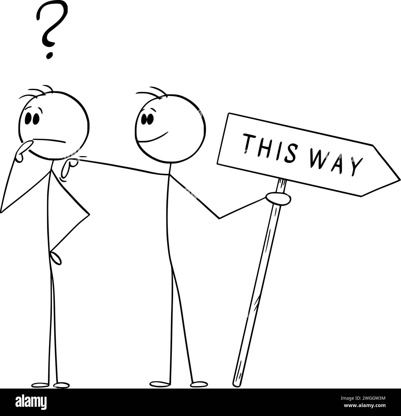 Guidance illustration Black and White Stock Photos & Images - Alamy