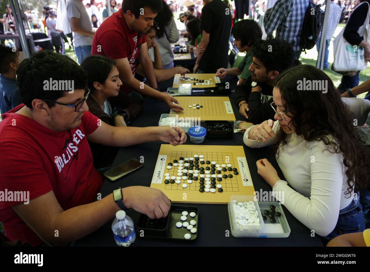 Mexico City, Mexico. 3rd Feb, 2024. People play Go game during the ...