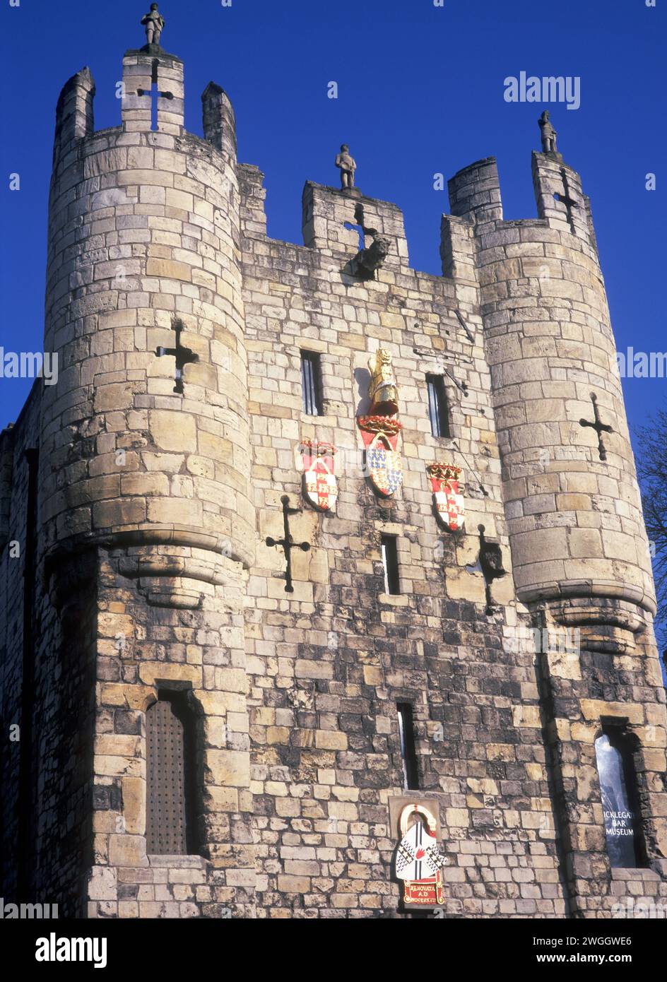 UK, York, city walls, Micklegate Bar Stock Photo - Alamy