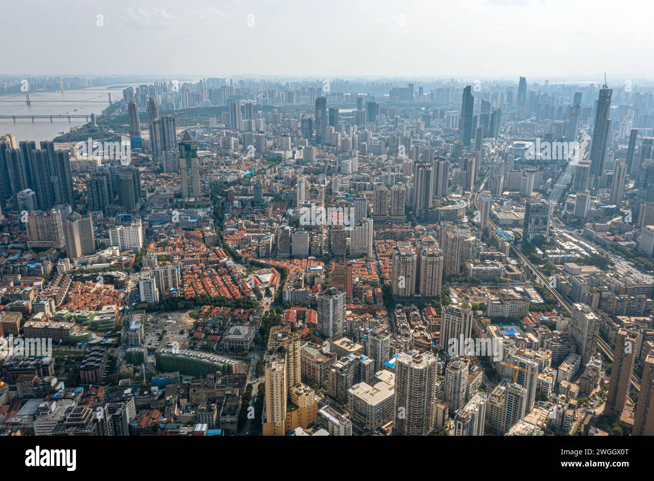 The central urban area under the Wuhan skyline. Many buildings here ...