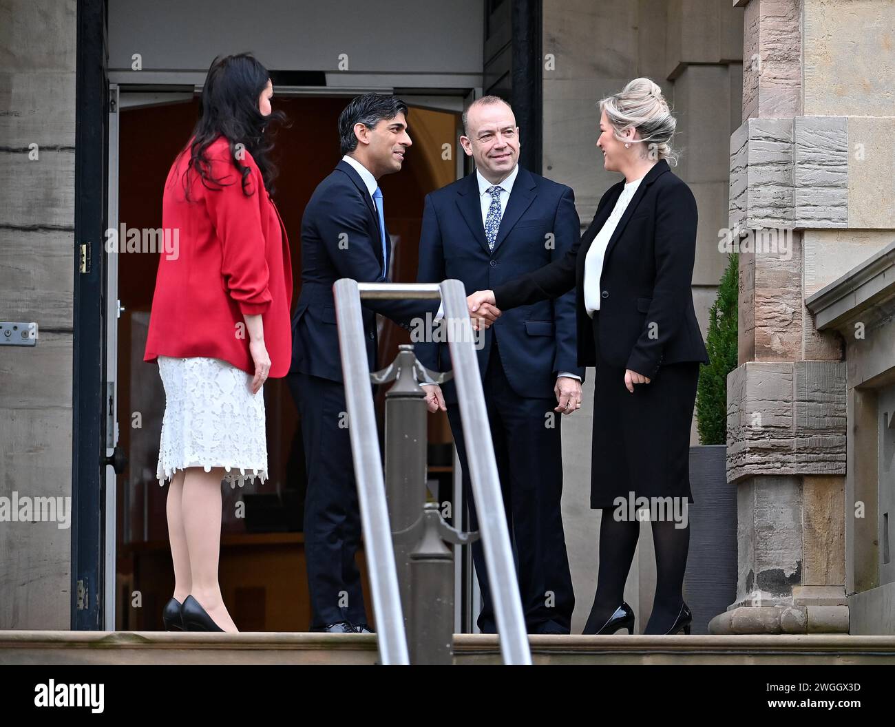 (left-right) Deputy First Minister Emma Little-Pengelly, Prime Minister ...
