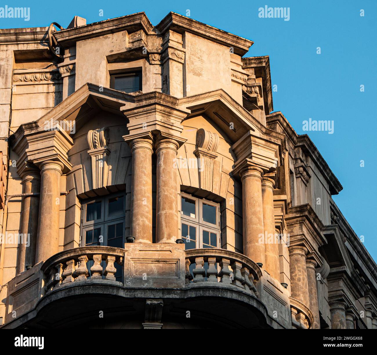 The European style balconies of Wuhan's century old historical ...