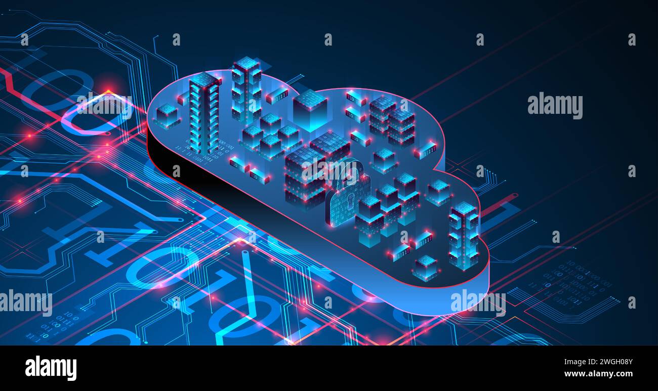 Cloud computing concept. Abstract connection technology background ...