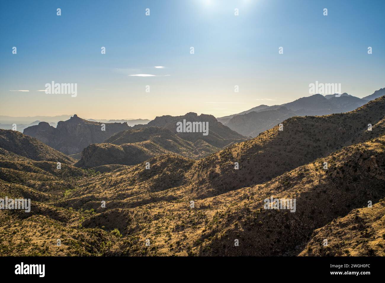Expansive view of mountainous terrain Stock Photo - Alamy