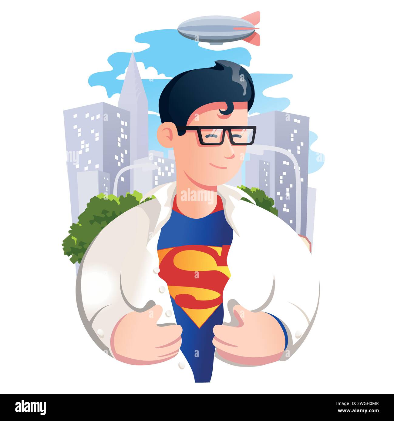 Superman vector cape hi-res stock photography and images - Alamy