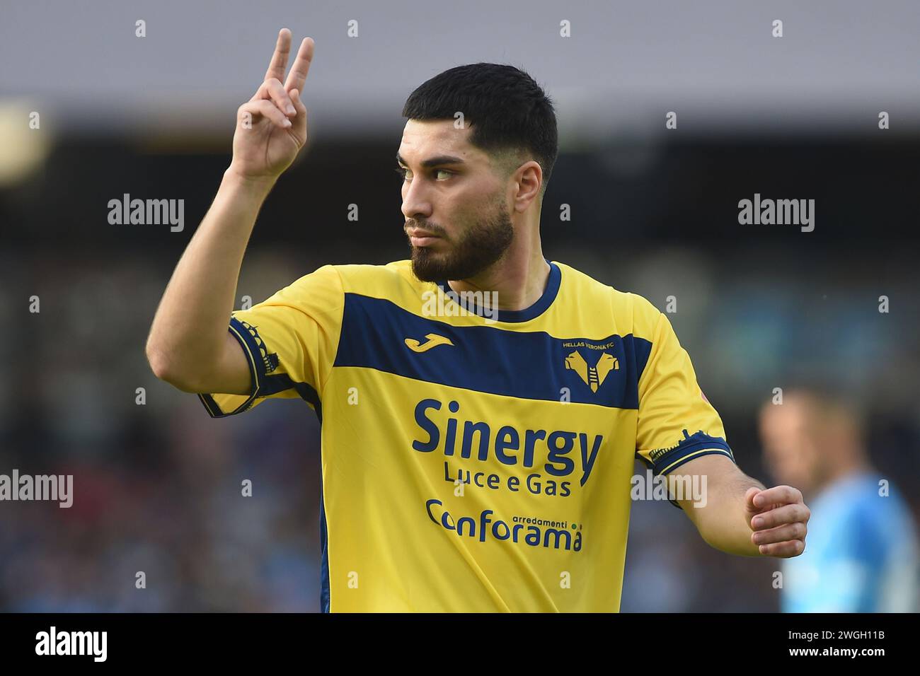 Naples, Italy. 4 Feb, 2024. Suat Serdar of Hellas Verona FC during the ...
