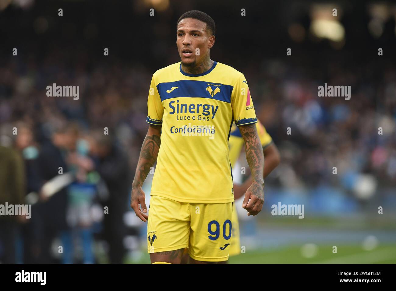 Naples, Italy. 4 Feb, 2024. Michael Folorunsho of Hellas Verona FC ...
