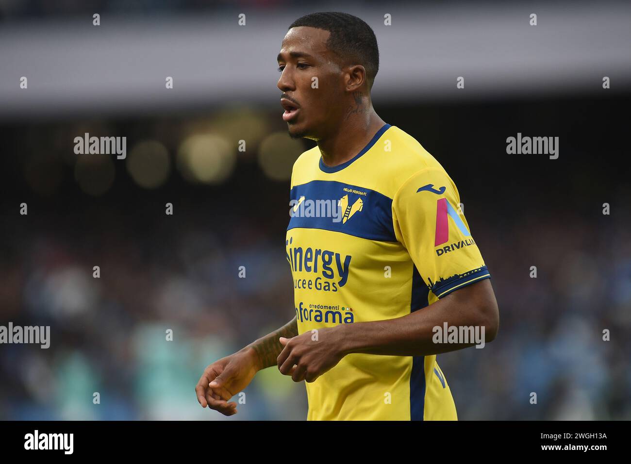 Naples, Italy. 4 Feb, 2024. Jackson Tchatchoua of Hellas Verona FC ...