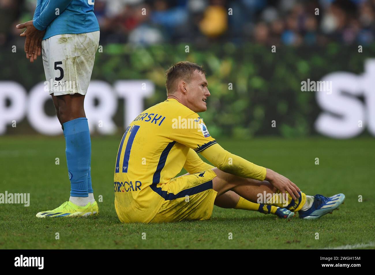 Naples, Italy. 4 Feb, 2024. Karol Swiderski of Hellas Verona FC during ...