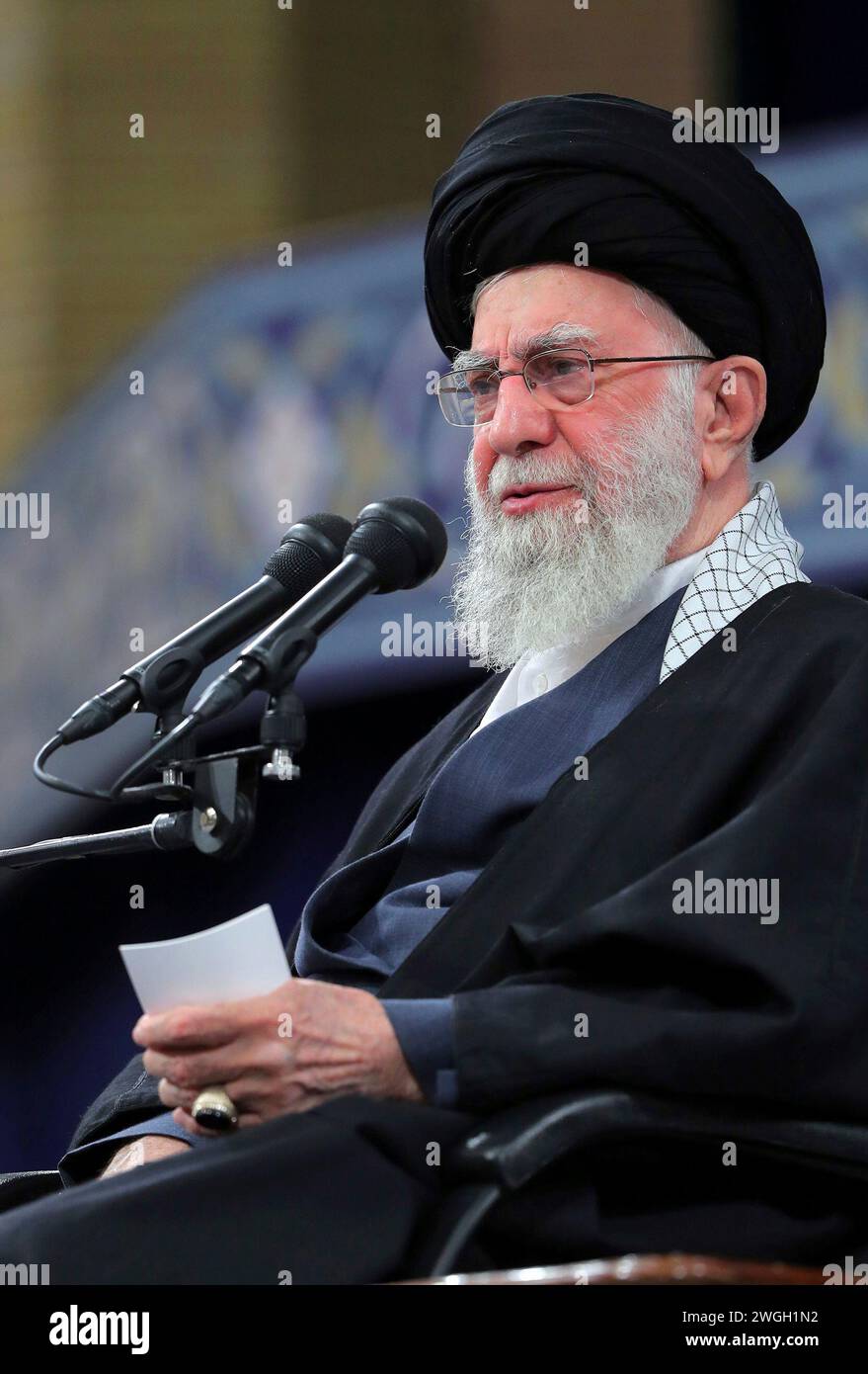 In this photo released by the office of the Iranian supreme leader ...