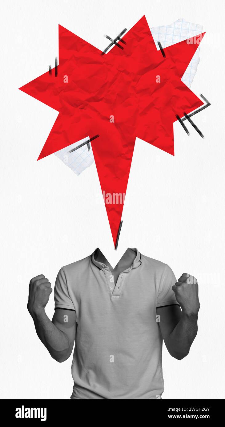 Poster. Modern aesthetic artwork. Negative emotions clouded mind ...