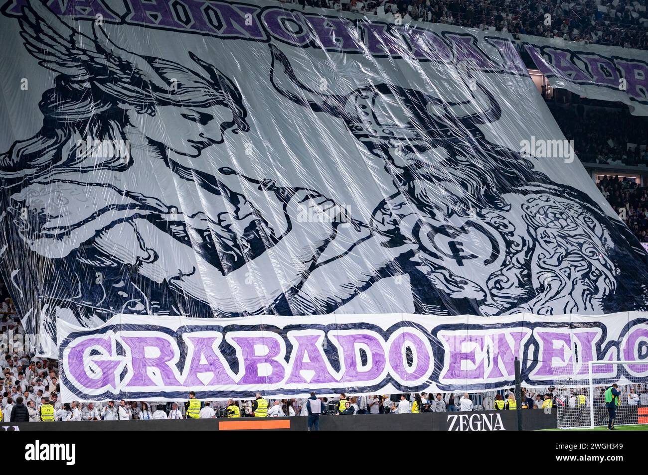 Madrid, Spain. 04th Feb, 2024. Real Madrid fans choreography seen ...