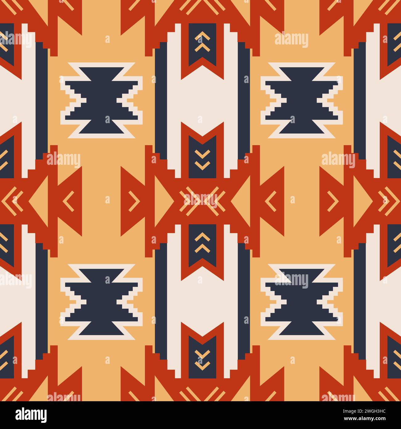 Tribal southwestern native navajo seamless pattern Stock Vector Image ...