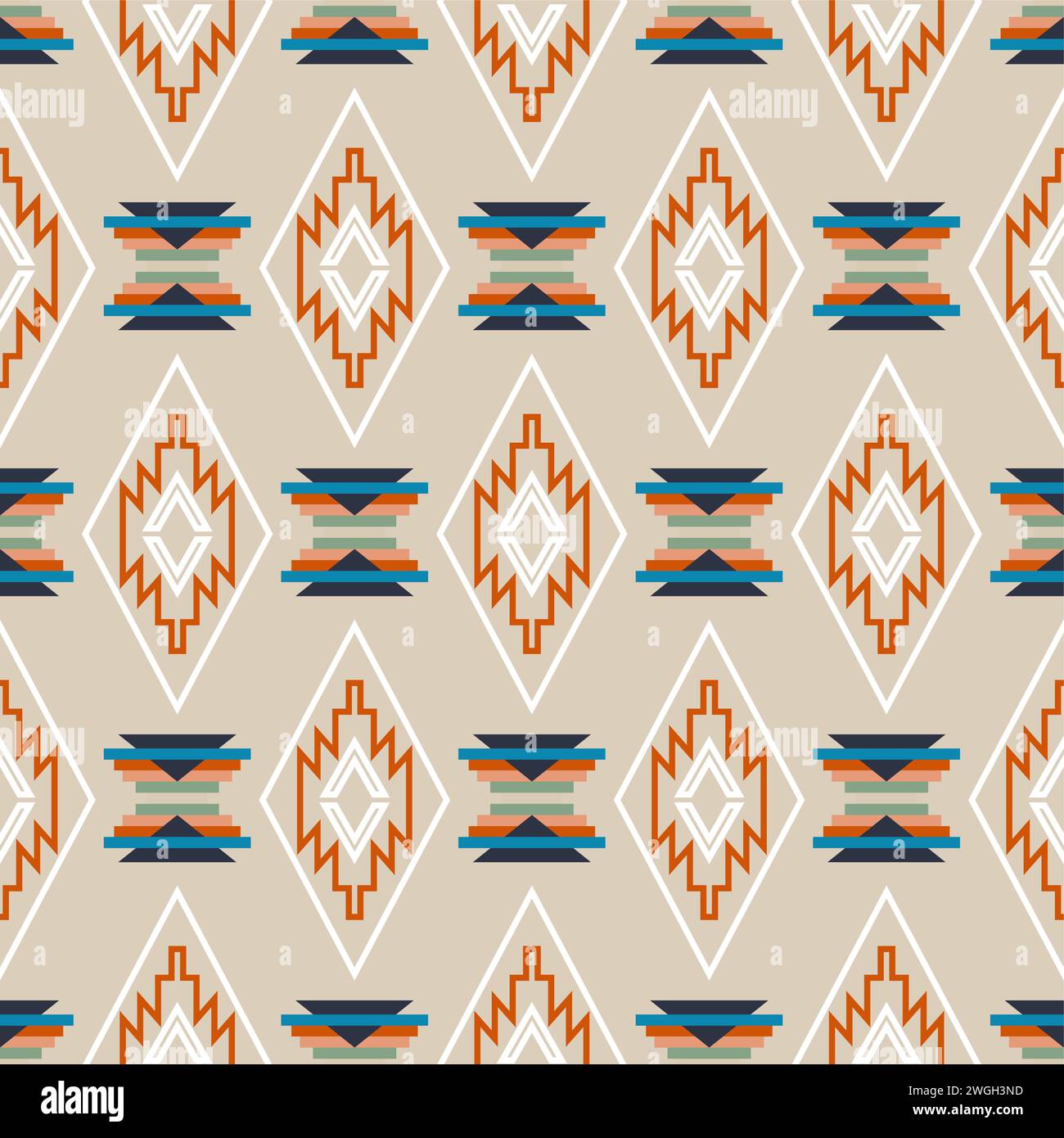Tribal southwestern native navajo seamless pattern Stock Vector Image ...