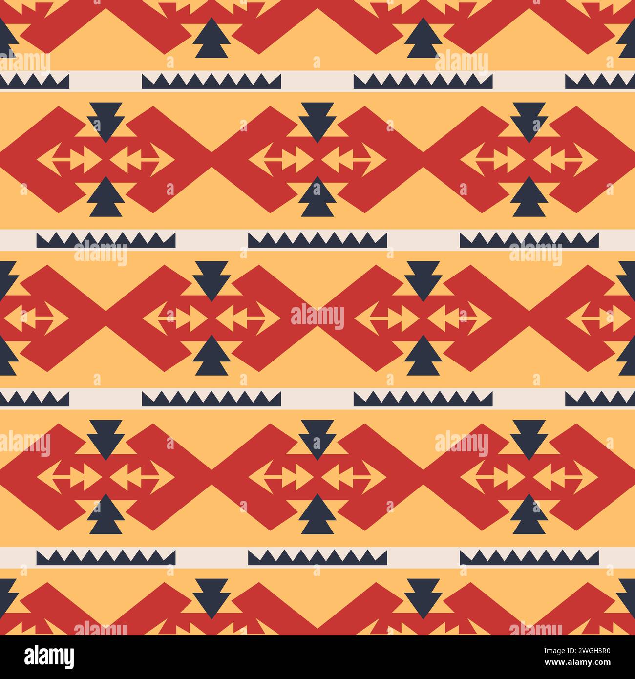 Tribal southwestern native navajo seamless pattern Stock Vector Image ...