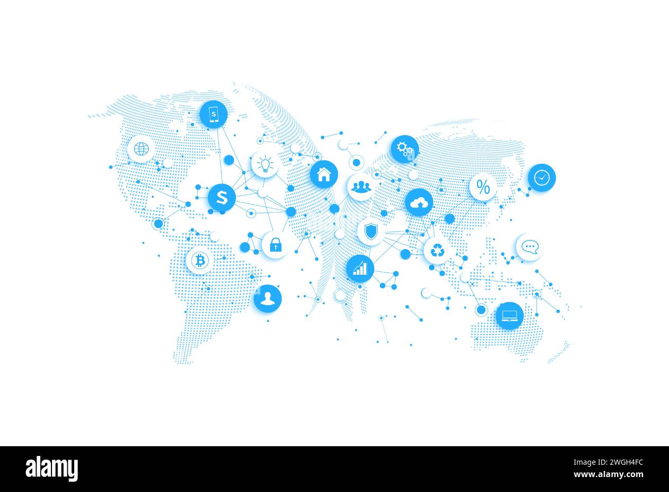 Internet of things (IoT) and network connection concept design vector ...