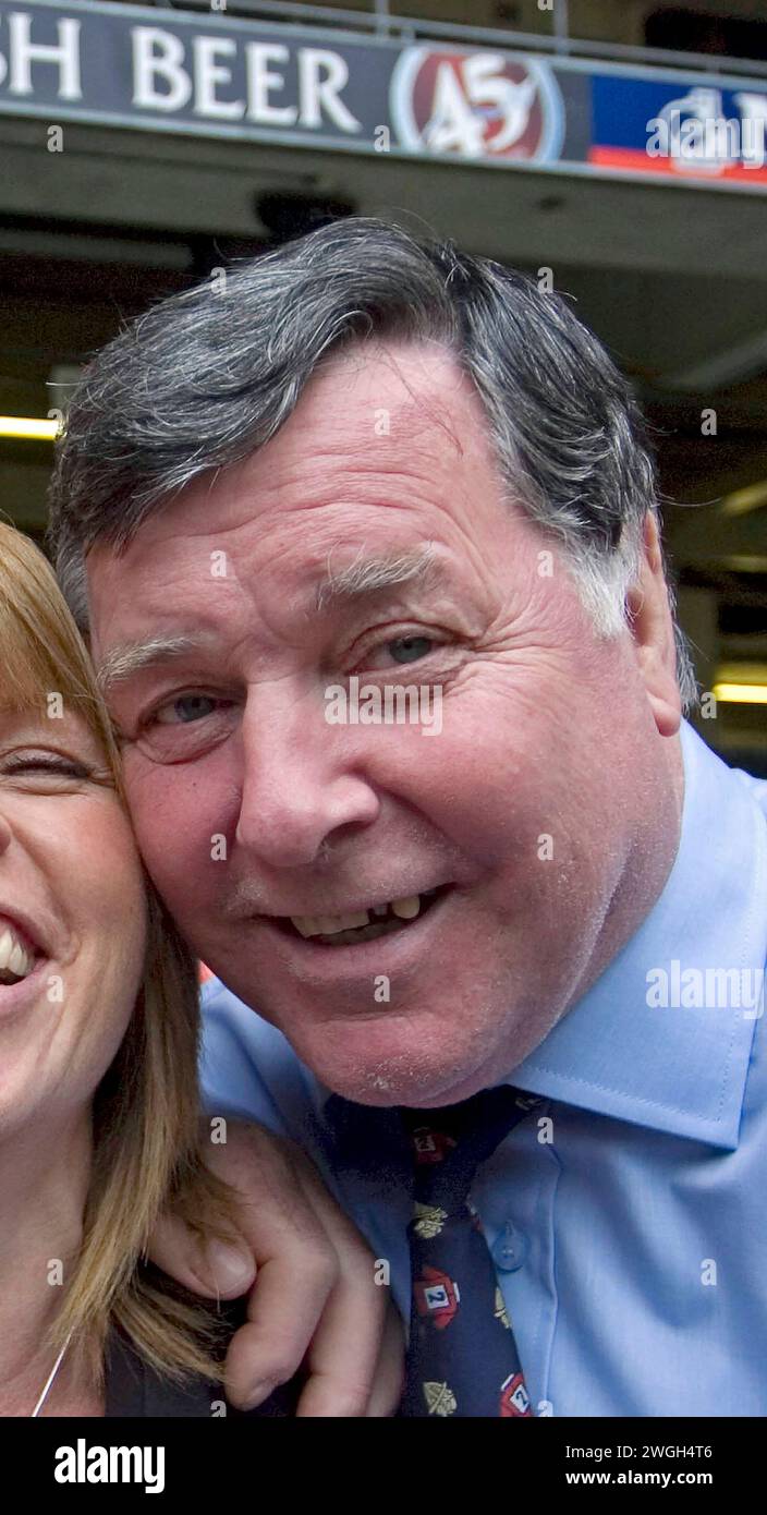 The late Welsh rugby player Barry John at a Wales Air Ambulance ...