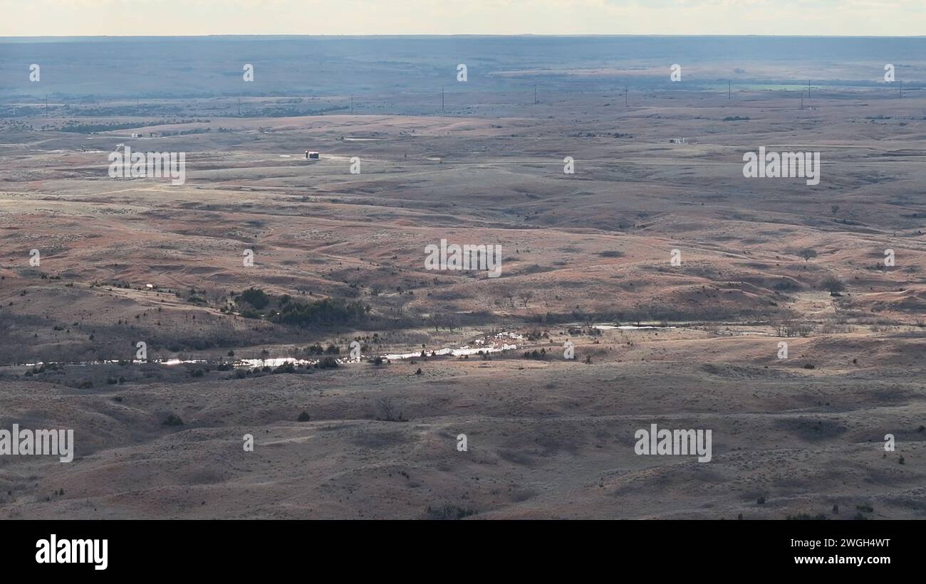 An aerial view of a vast landscape with bushes Stock Photo - Alamy