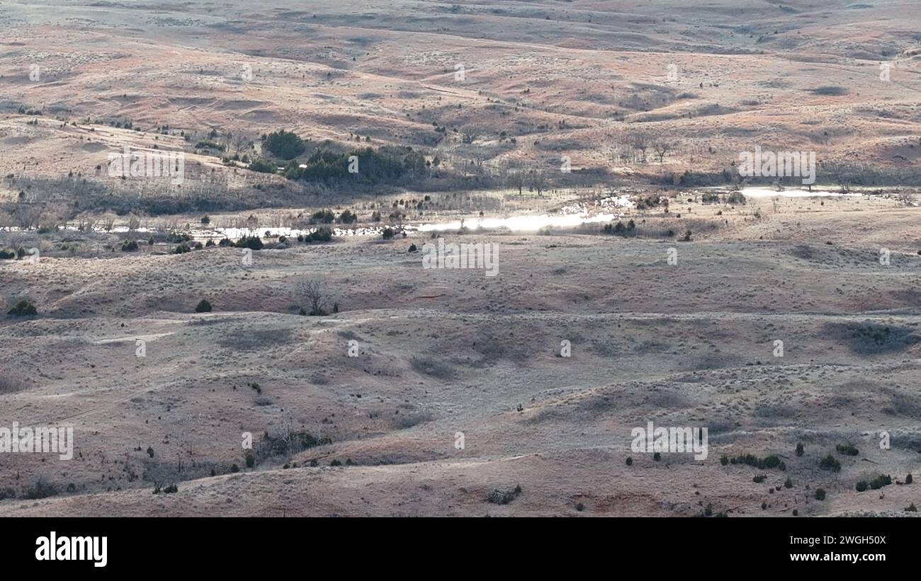 An aerial view of a vast landscape with bushes Stock Photo - Alamy