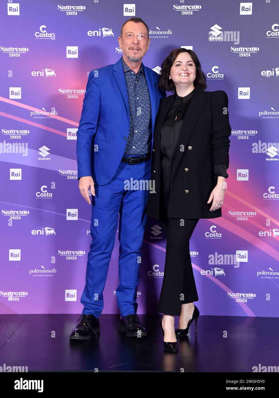 Sanremo, . 05th Feb, 2024. Sanremo, 74th Italian Song Festival, Press ...