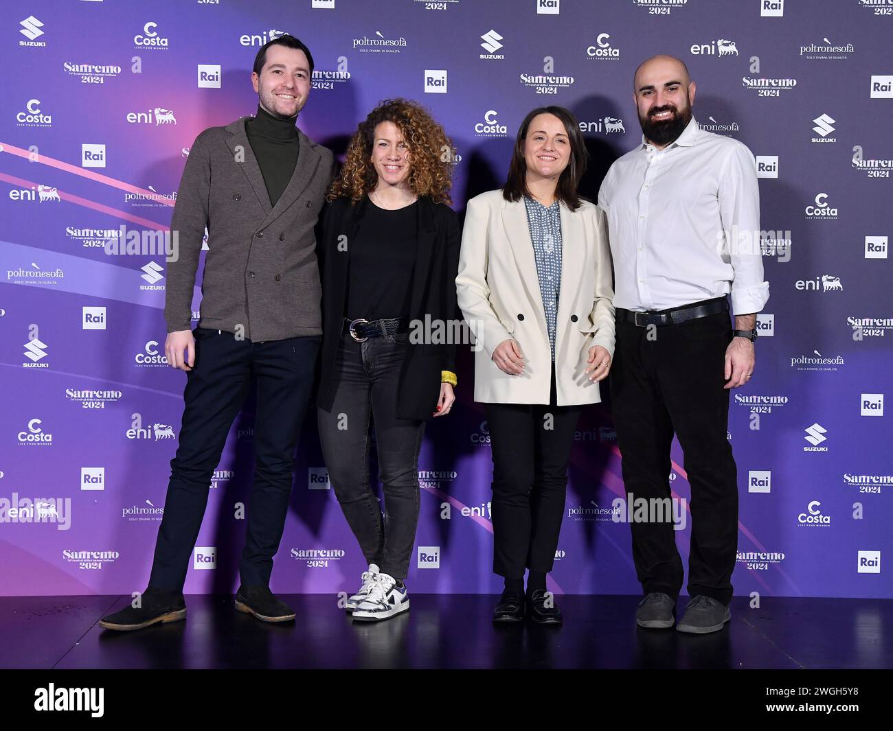 Sanremo, . 05th Feb, 2024. Sanremo, 74th Italian Song Festival, Press ...
