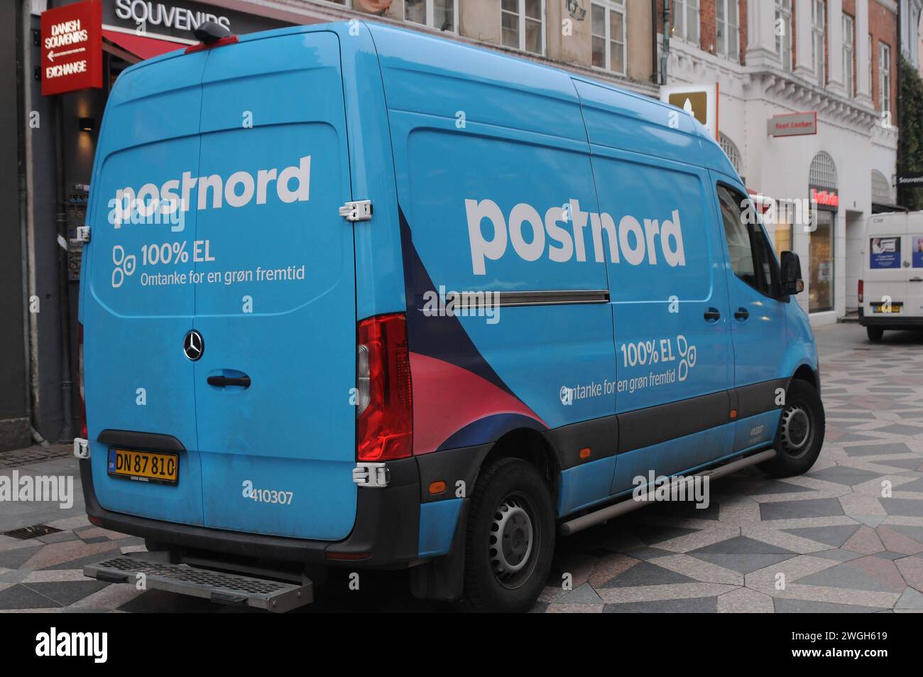 Copenhagen, Denmark /05 February/.Postnord parcels and packets delivery ...