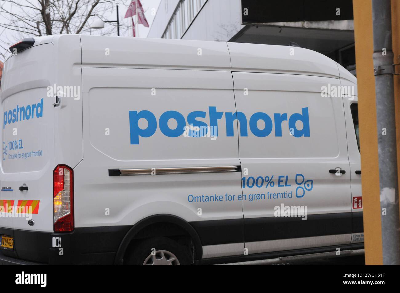 Copenhagen, Denmark /05 February/.Postnord parcels and packets delivery ...