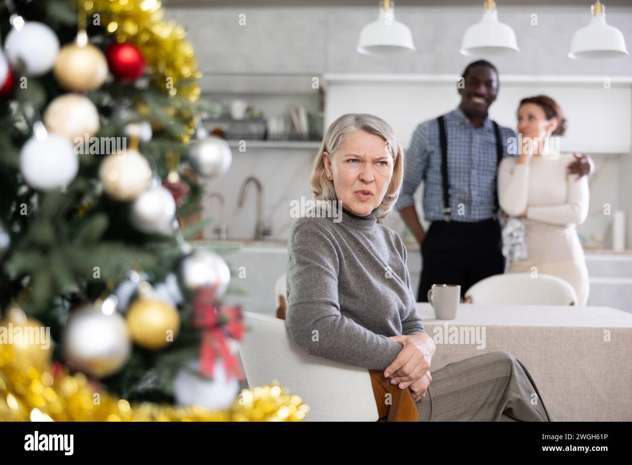 Elderly african american sad hi-res stock photography and images - Alamy
