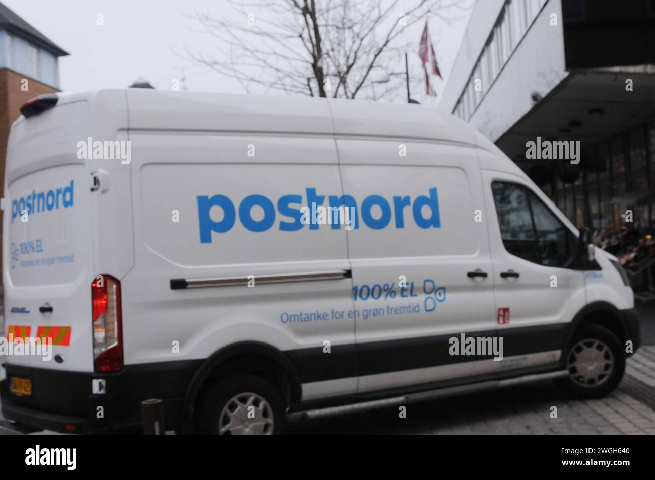 Copenhagen, Denmark /05 February/.Postnord parcels and packets delivery ...