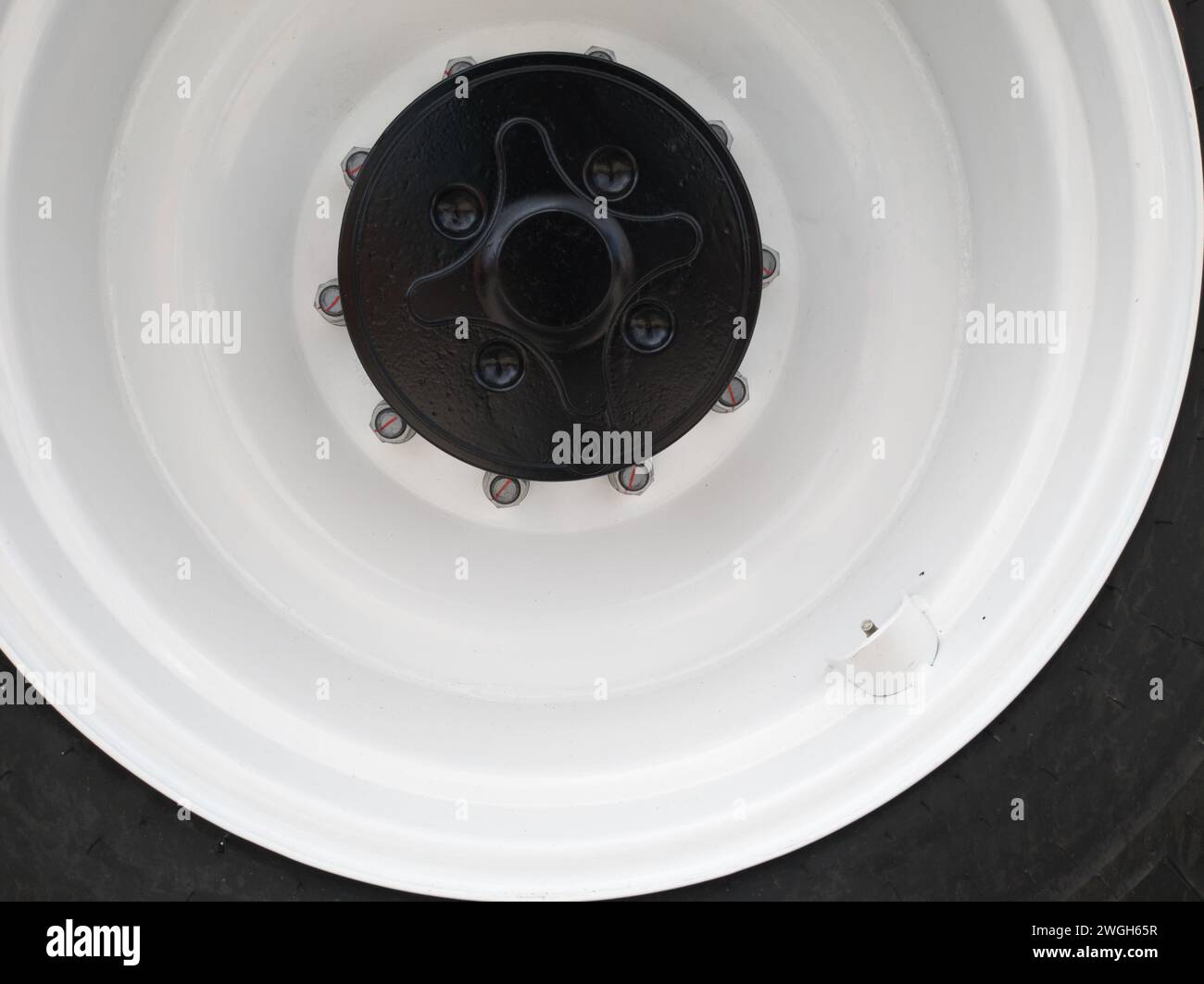 heavy duty wheel on a tractor Stock Photo - Alamy