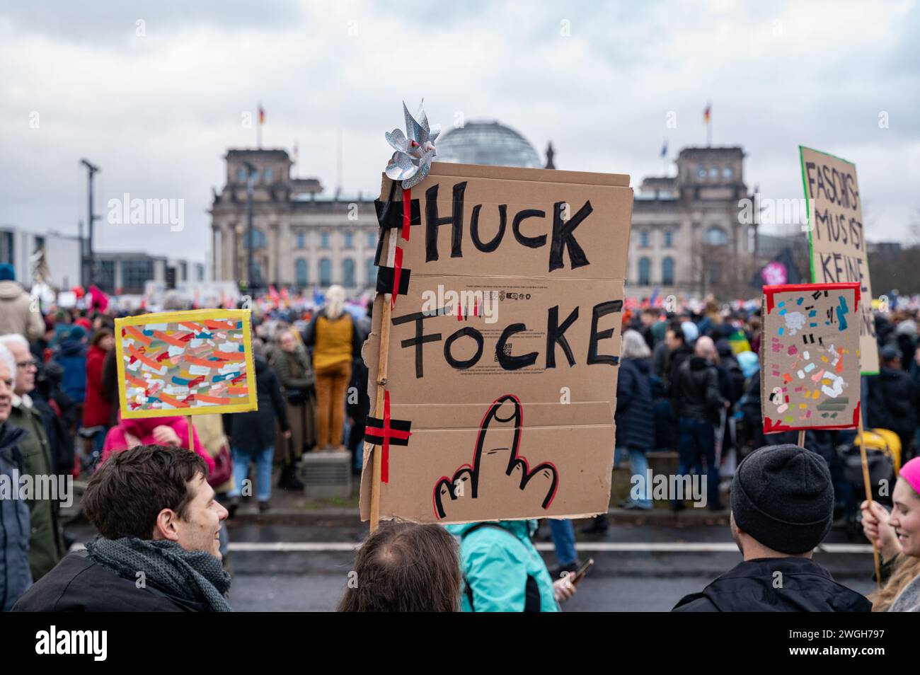 03.02.2024, Berlin, Germany, Europe - Firewall Demonstration Mass ...