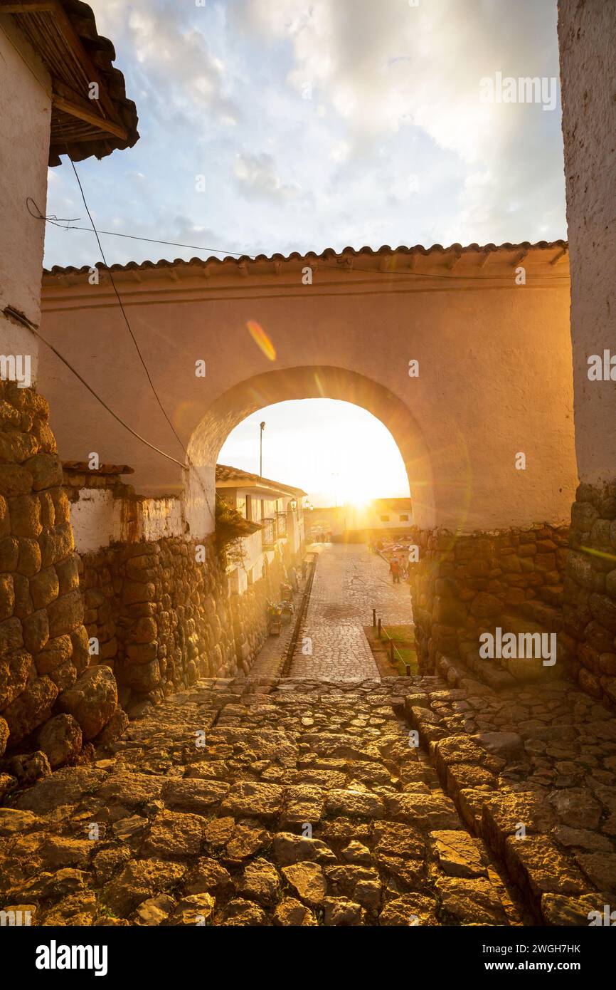 The Colonial architecture in Peru, South America Stock Photo - Alamy