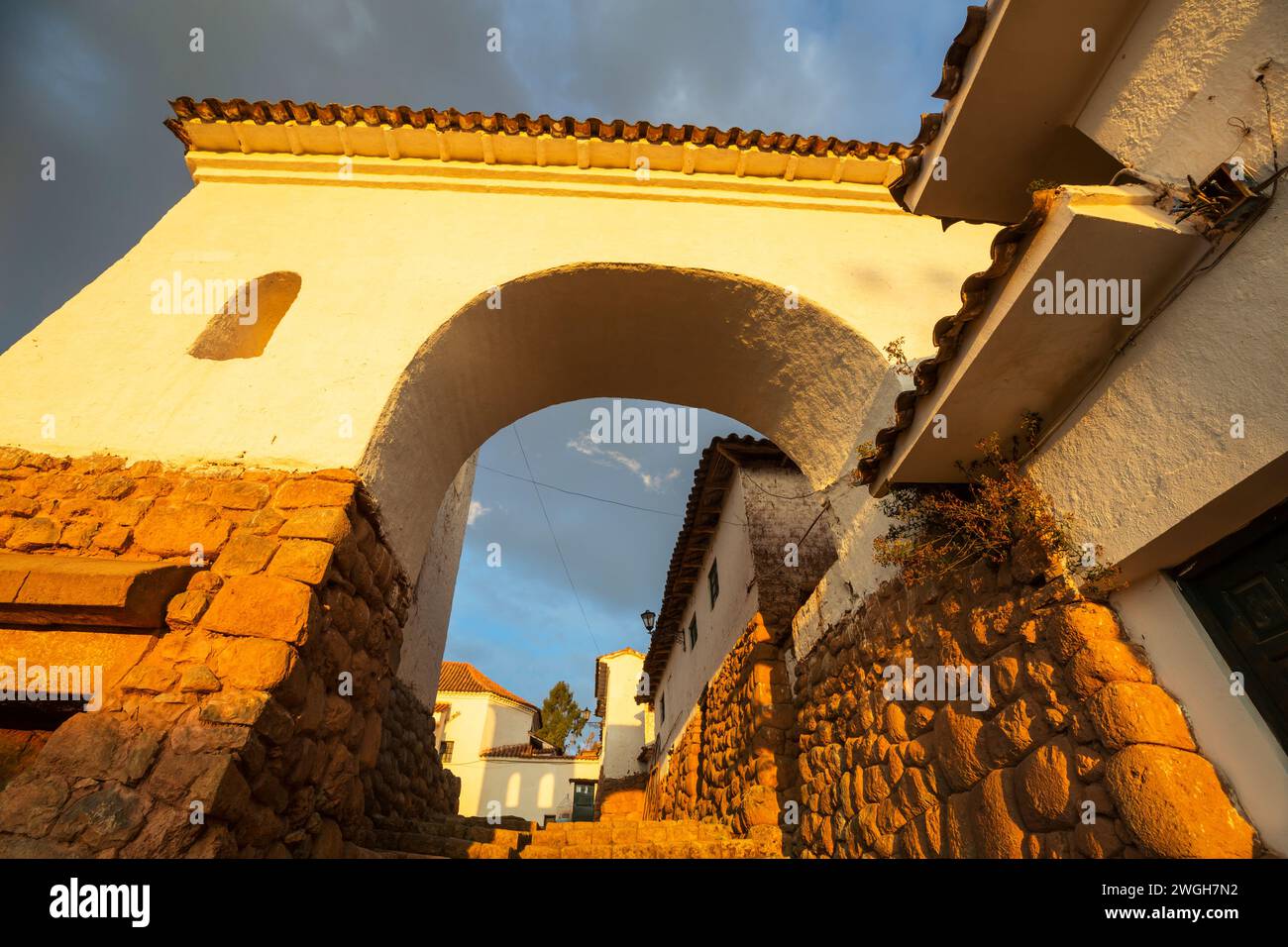 The Colonial architecture in Peru, South America Stock Photo - Alamy