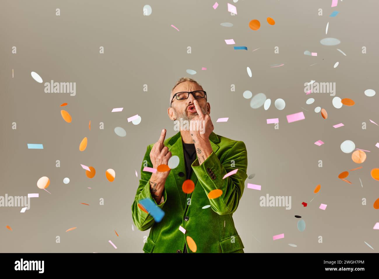 Man showing the middle finger hi-res stock photography and images - Alamy
