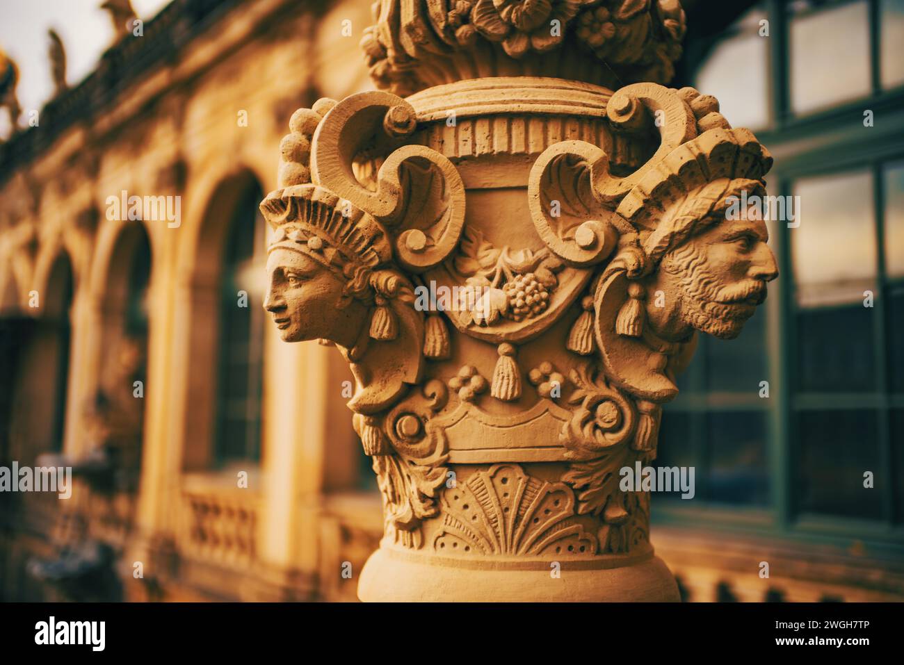 Ancient Temple: Ornate Sculpture and Historic Landmark Stock Photo - Alamy