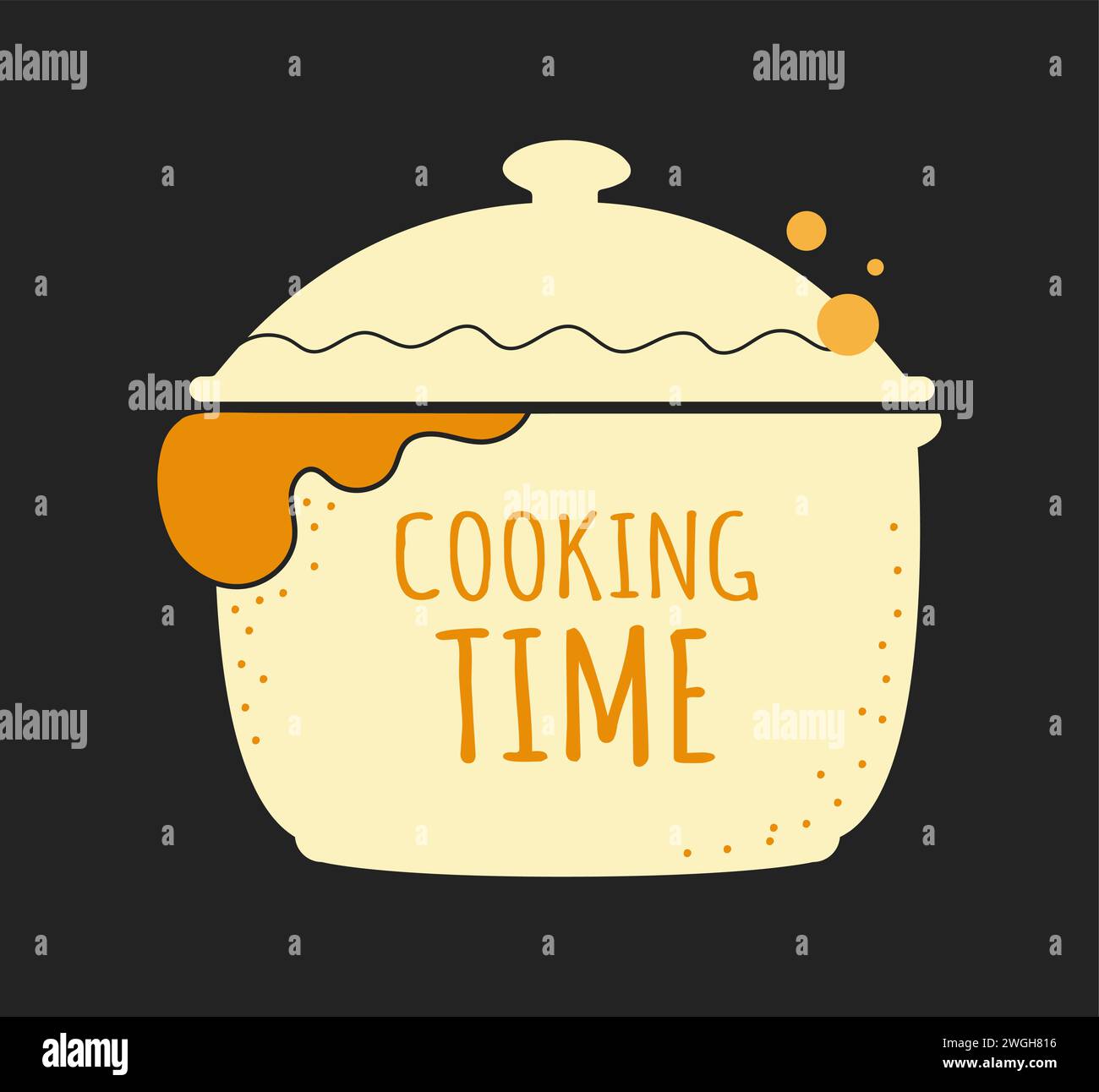 Cook logo. Restaurant kitchen chef emblem. Cooking time. Food preparing ...