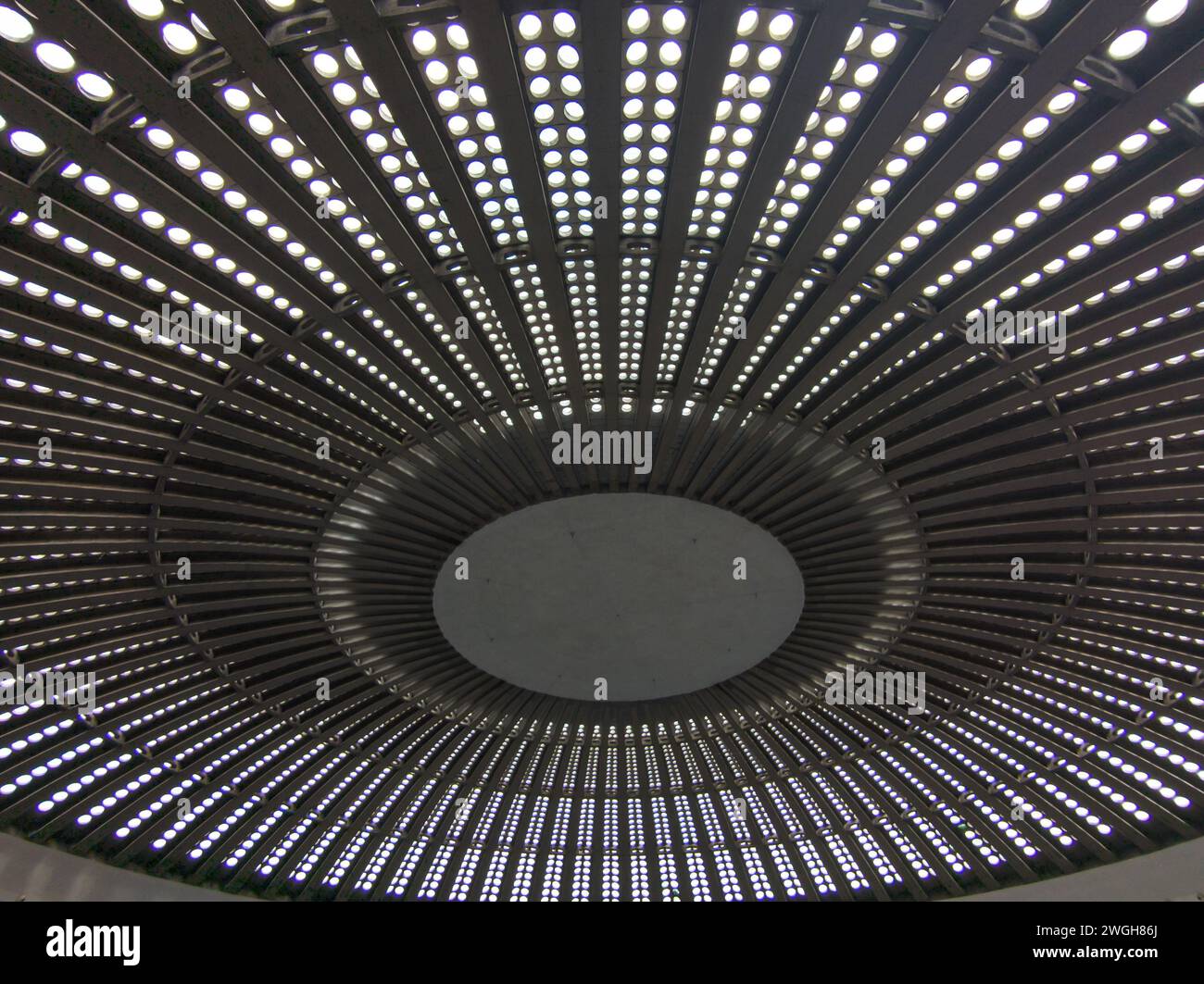 huge concrete round ceiling with many holes Stock Photo - Alamy