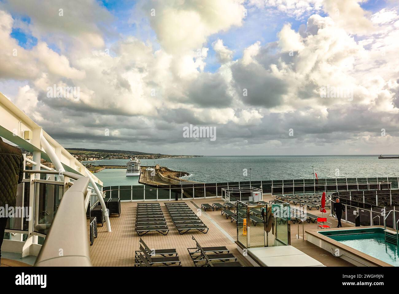Italy, Rome - November 28, 2023: Panoramic view of port of ...