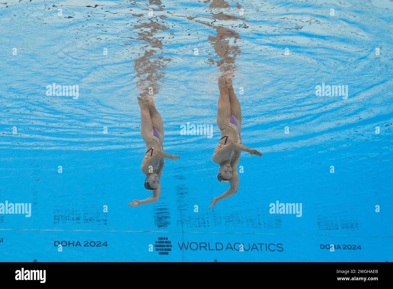 Kate Shortman and Isabelle Thorpe, of Great Britain, compete in the ...