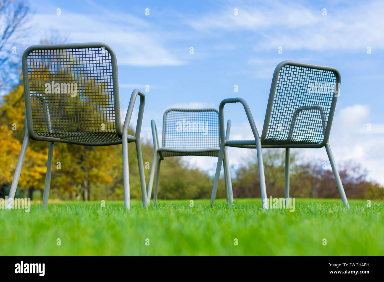 Peaceful Open Field Chair Solitude Serene Sky Stock Photo - Alamy