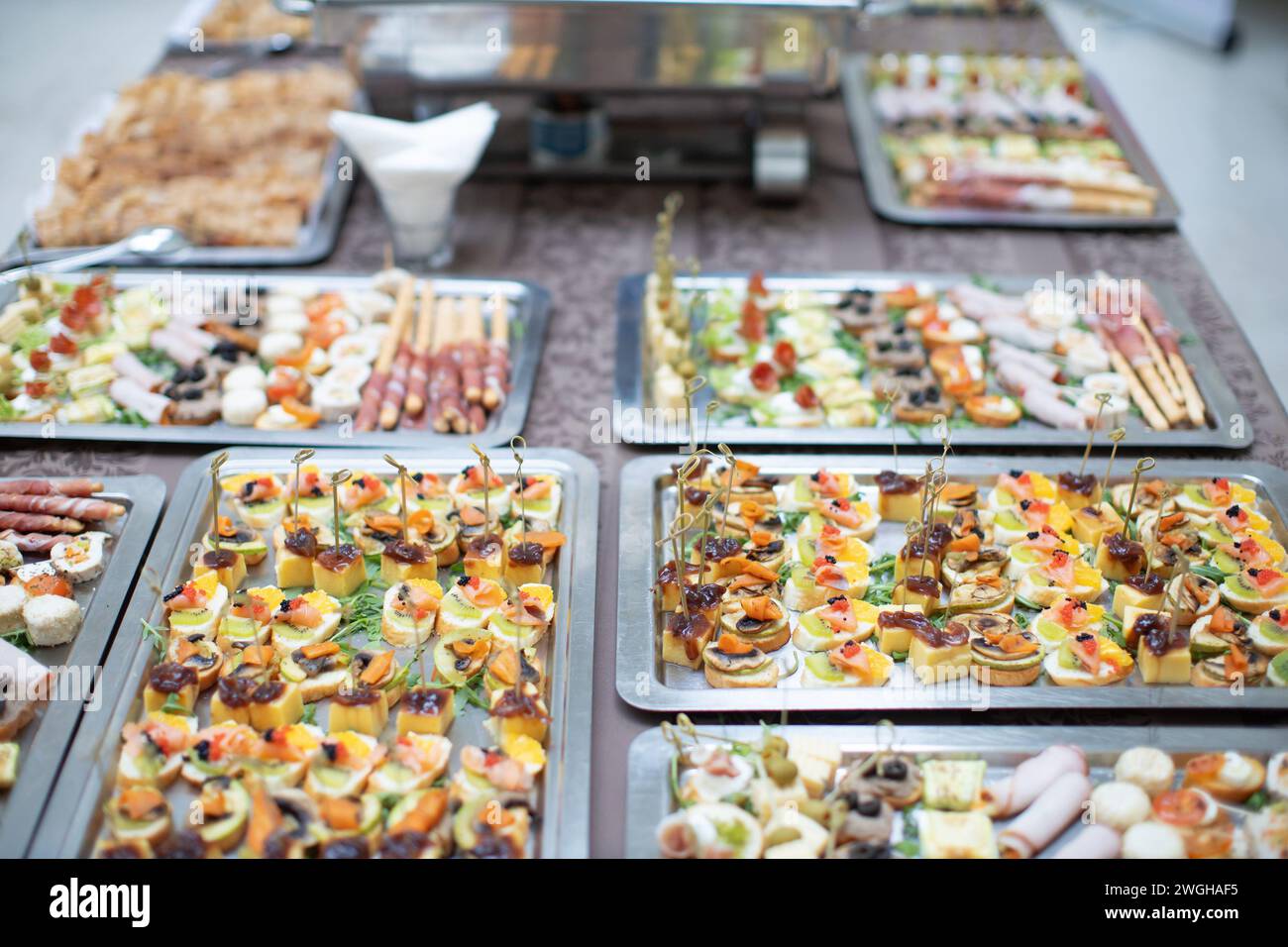 catering serving bite sized food Stock Photo - Alamy