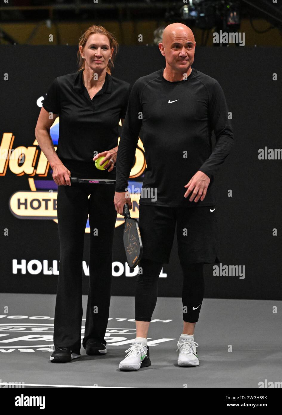 Hollywood FL, USA. 04th Feb, 2024. Andre Agassi and Steffi Graff play ...