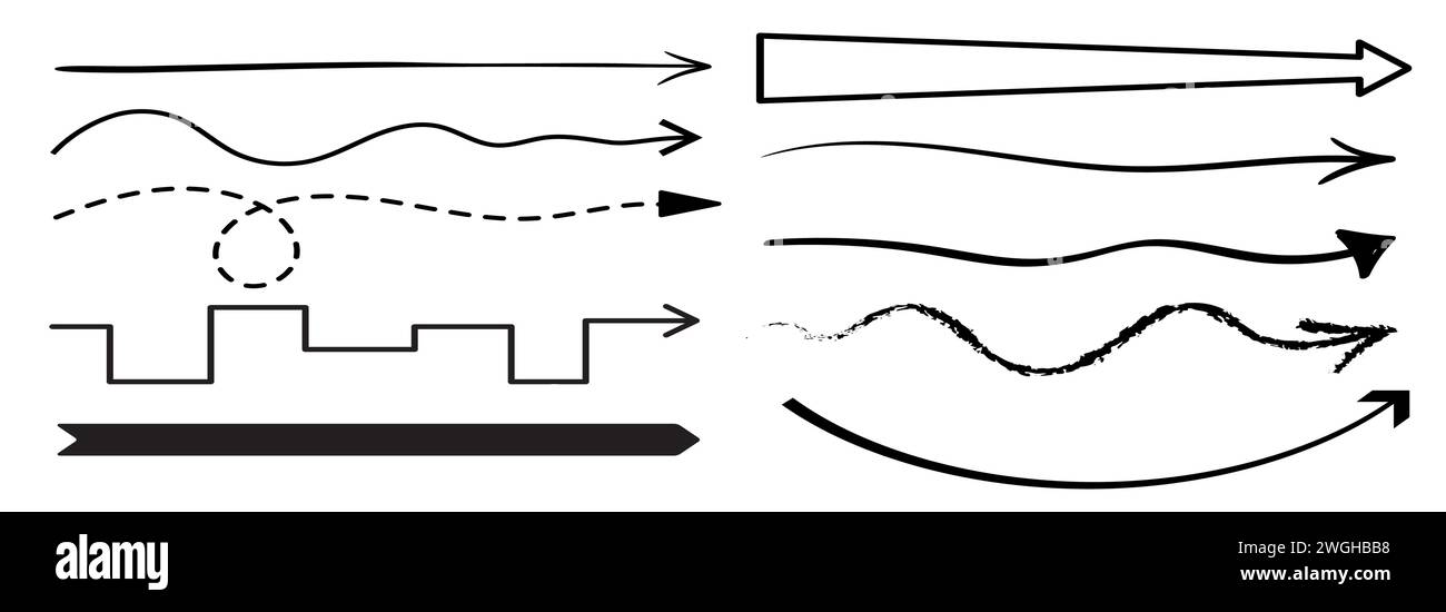 Curly dotted arrow Stock Vector Images - Alamy