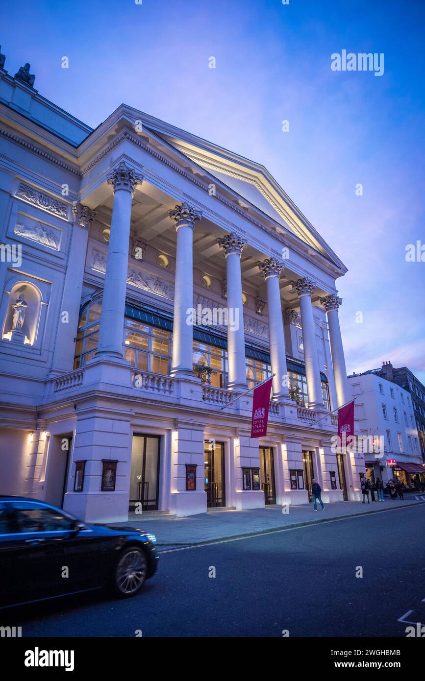 Bow Street facade of the Covent Garden Royal Opera House, London ...