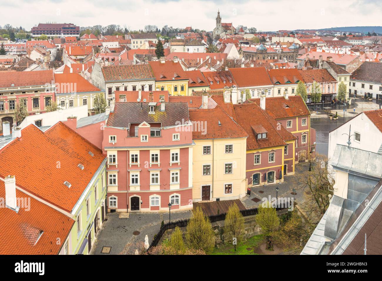 Sopron town, top view from the Firewatch Tower, Hungary, Europe Stock ...
