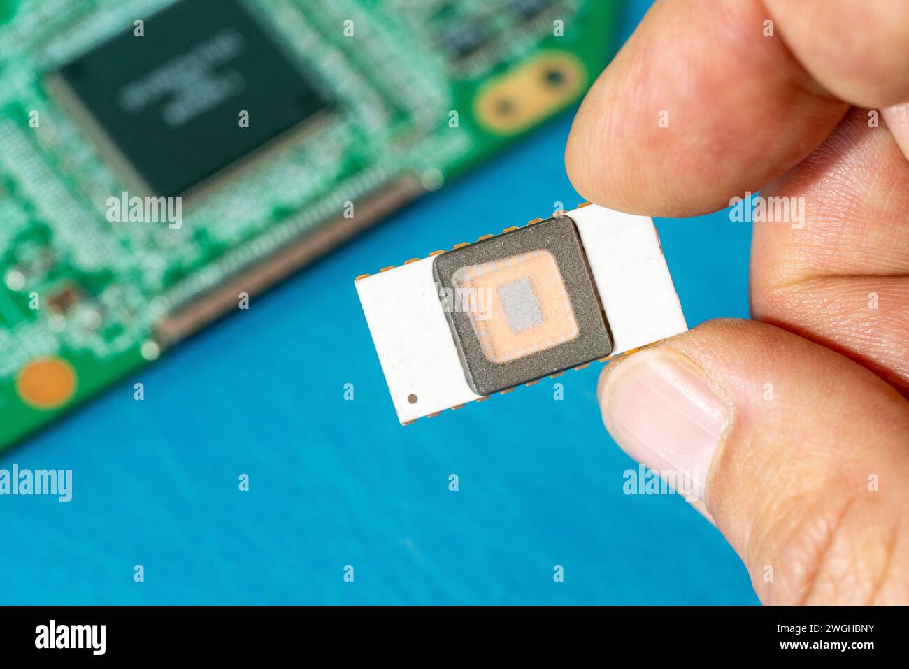 concept of a quantum chip in a ceramic package Stock Photo - Alamy