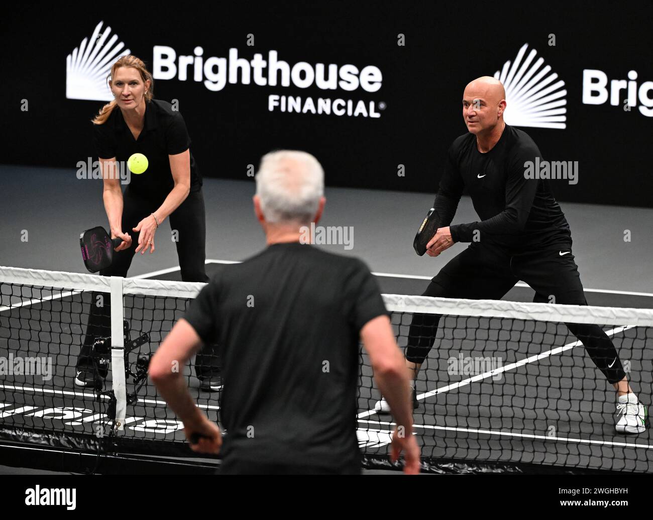 Hollywood FL, USA. 04th Feb, 2024. Andre Agassi and Steffi Graff play ...