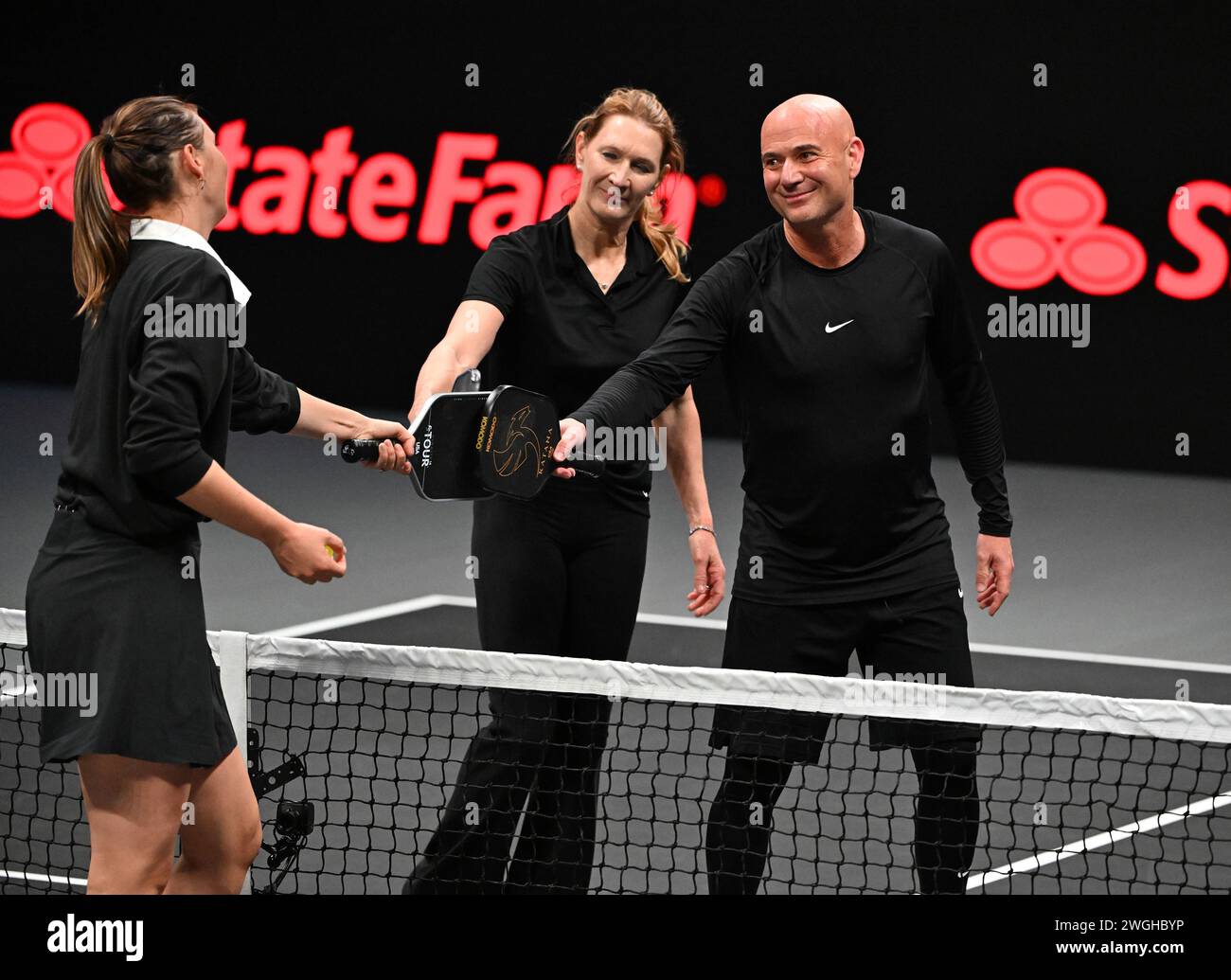 Hollywood FL, USA. 04th Feb, 2024. Andre Agassi and Steffi Graff play ...