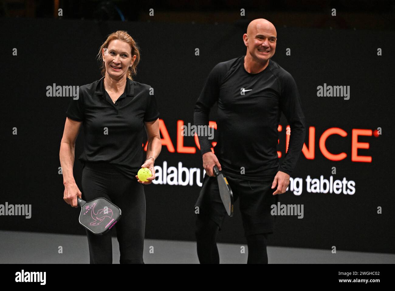 Hollywood FL, USA. 04th Feb, 2024. Andre Agassi and Steffi Graff play ...